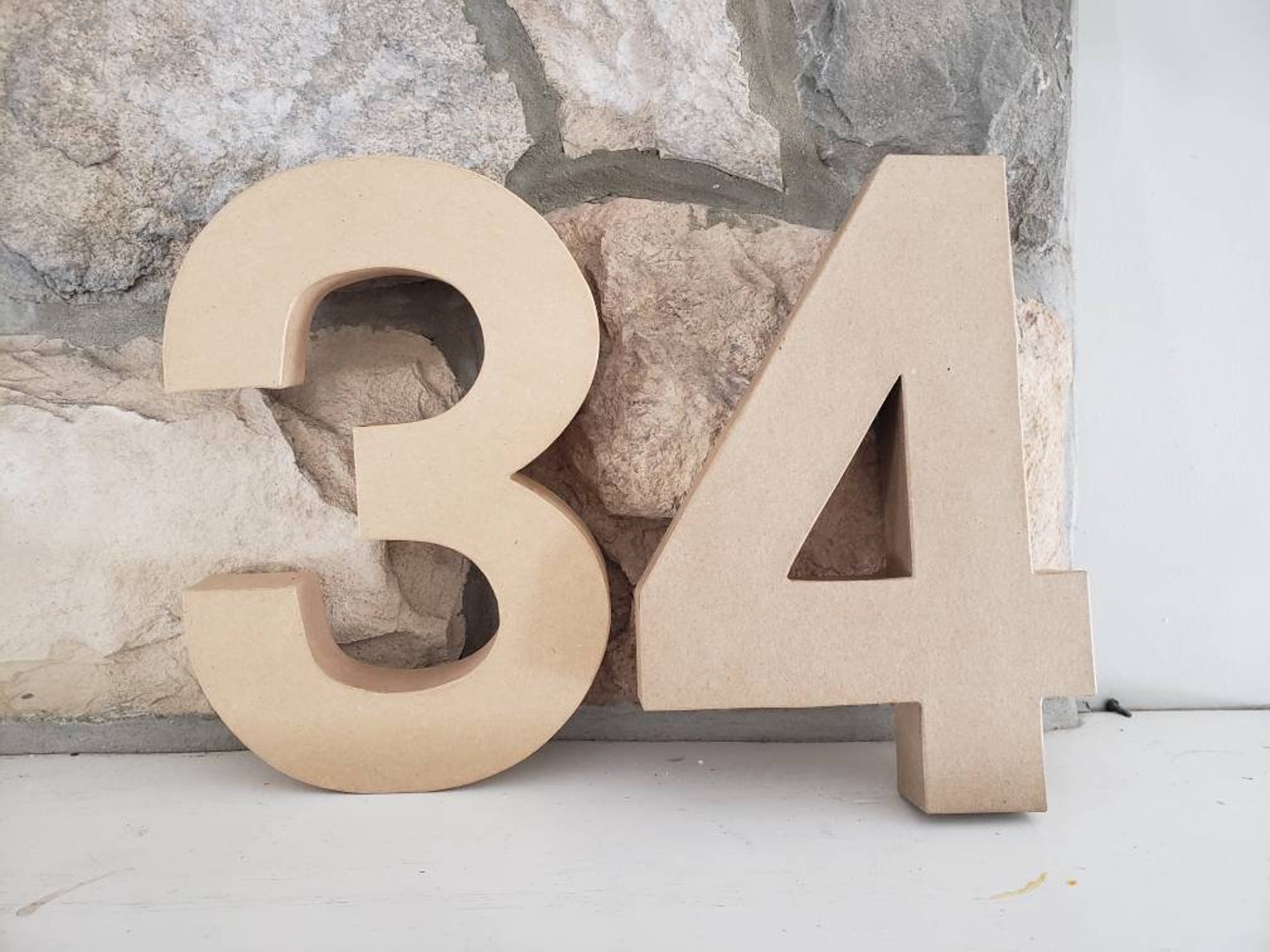 Grandes números de cartón 12 de alto Elija entre 0 1 2 | Etsy