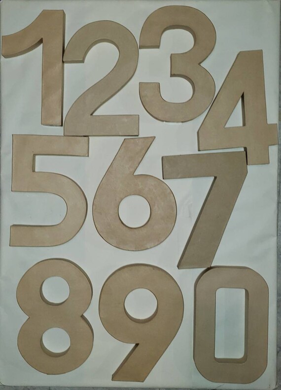 Big Cardboard Numbers 12 High Choose From 0 1 2 3 4 5 - Etsy