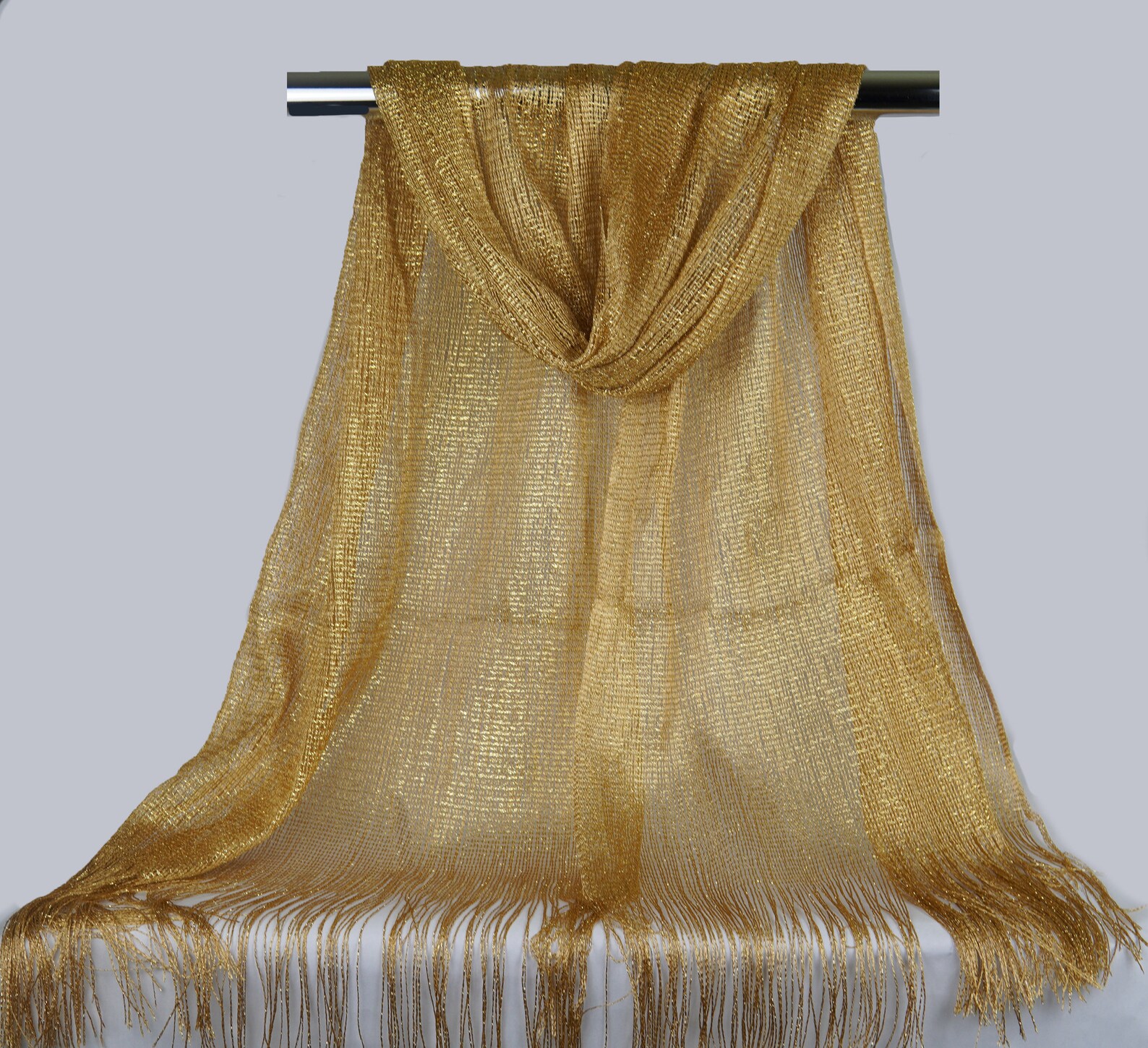 Golden Wedding Scarf Metallic Sparkling Shawl Bridesmaid - Etsy