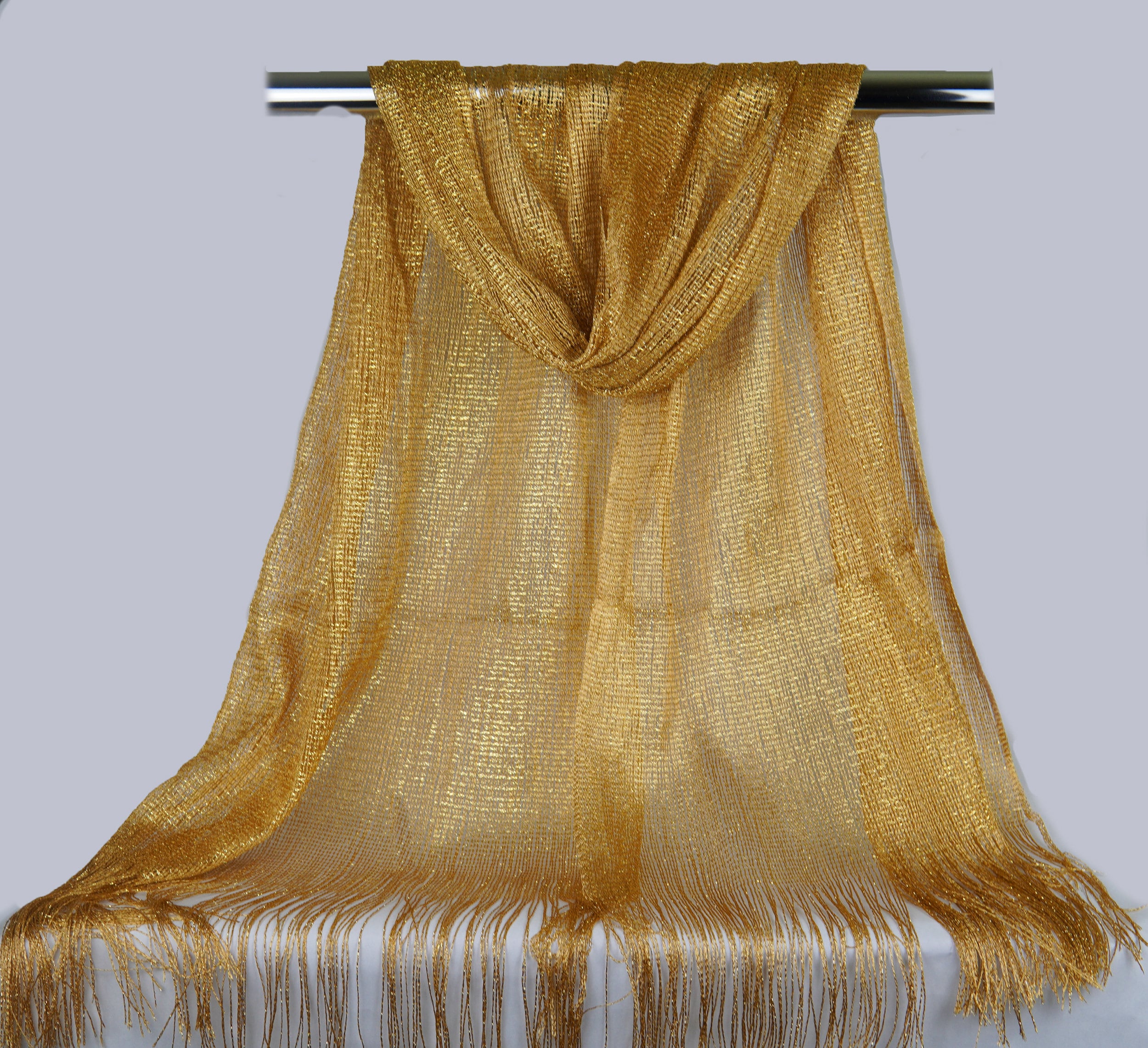 Golden Wedding Scarf | Metallic Sparkling Shawl Bridesmaid Shawl ...