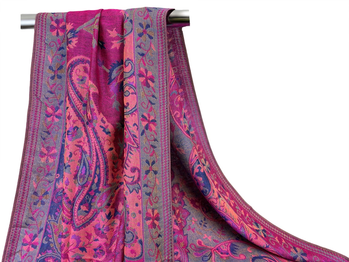 Royal Blue & Hot Pink Floral Scarves for Women Wedding - Etsy