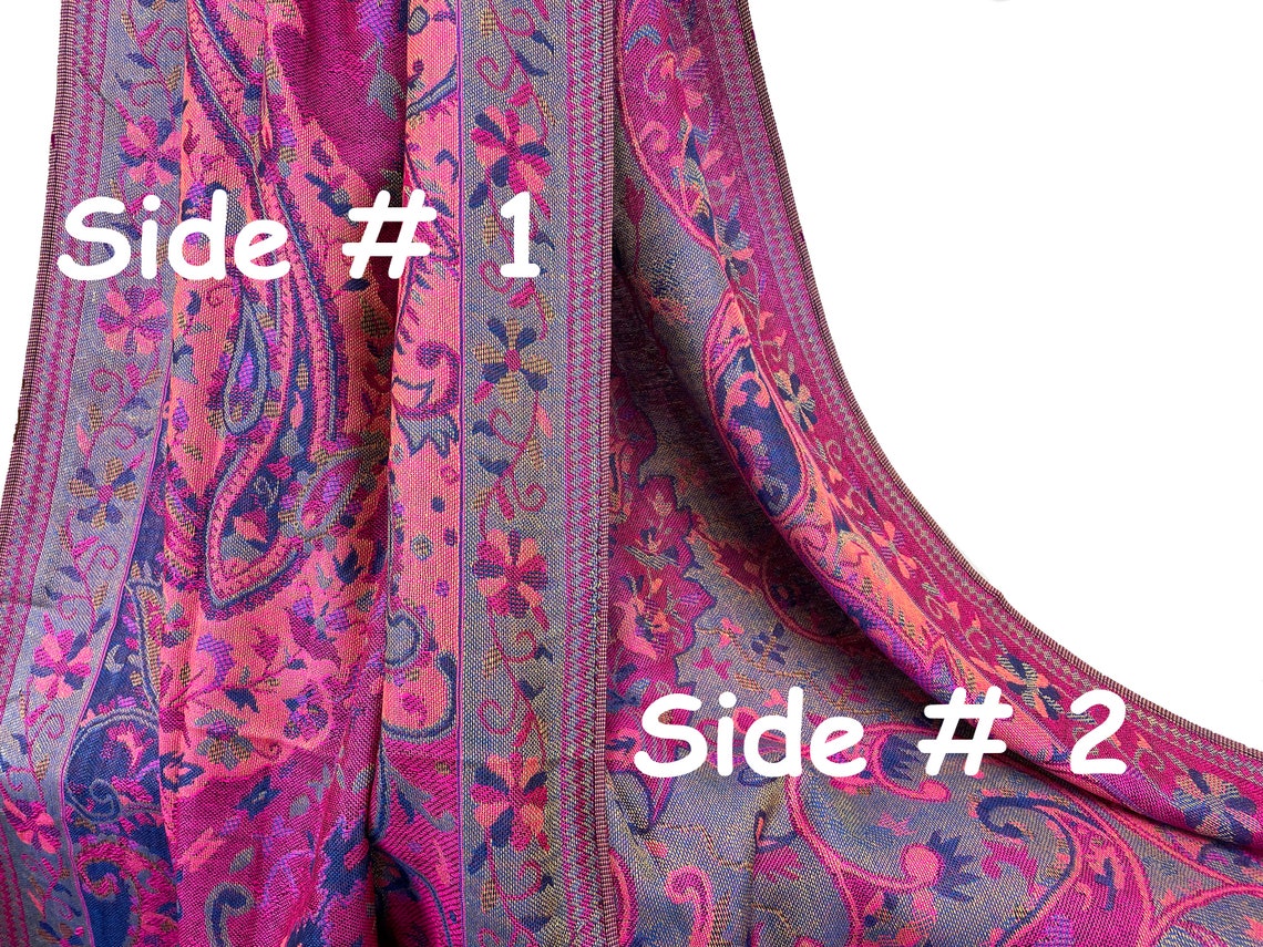 Royal Blue & Hot Pink Floral Scarves for Women Wedding - Etsy