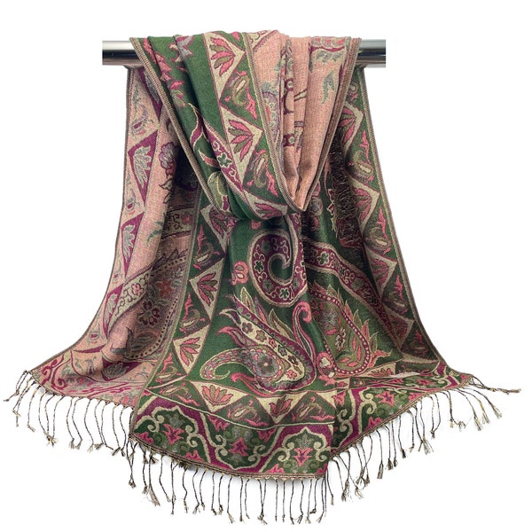 Green Pashmina - Etsy