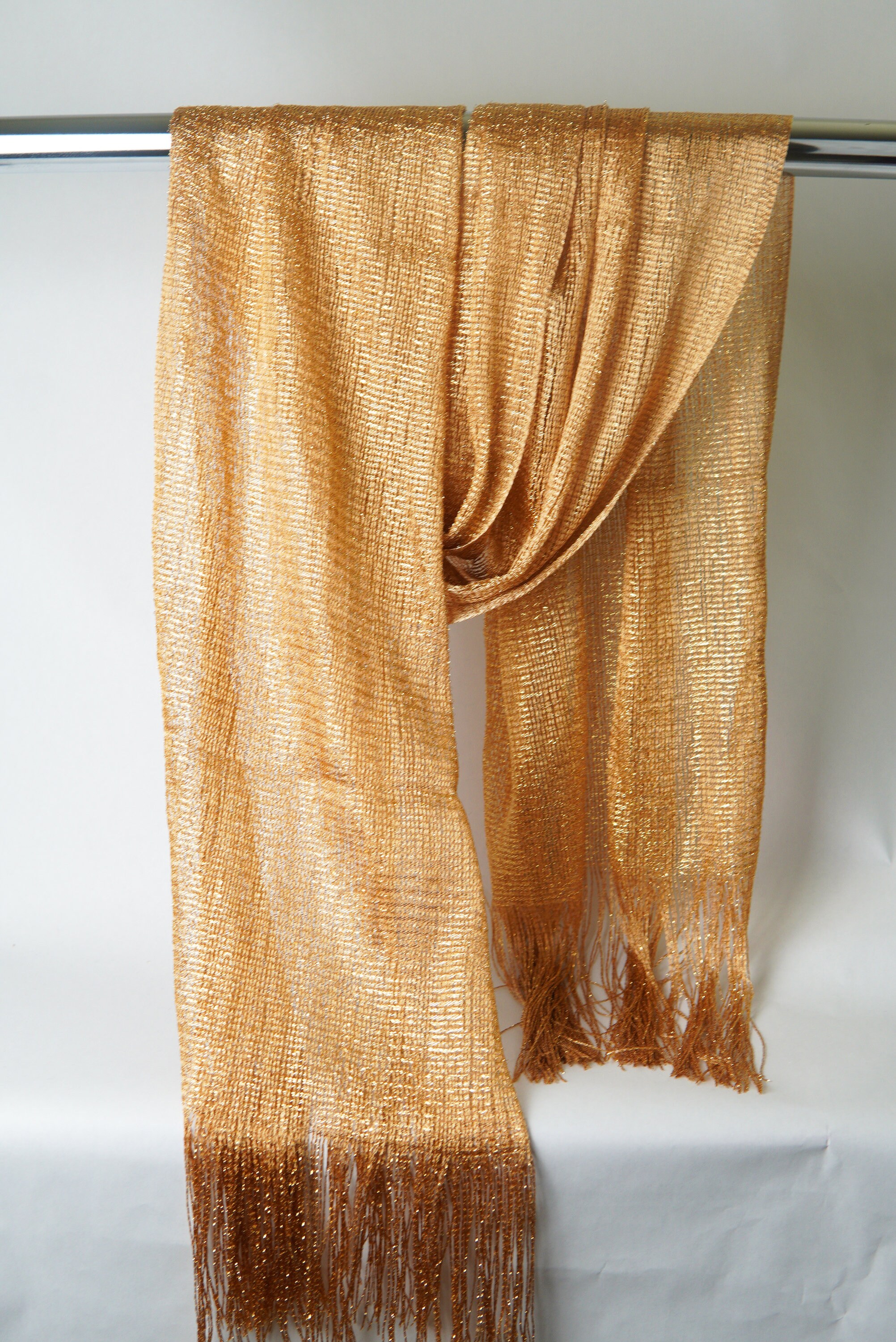 Golden Wedding Scarf | Metallic Sparkling Shawl Bridesmaid Shawl ...