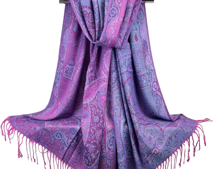 Paisley Pashmina Scarves for Women Festival Shawls Wedding Pashmina ...
