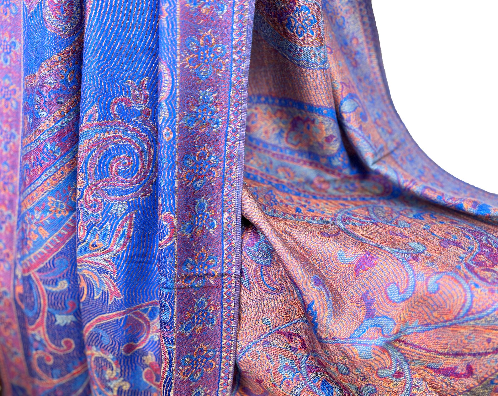 Royal Blue Paisley Pashmina Scarves Festival Scarf Wedding - Etsy