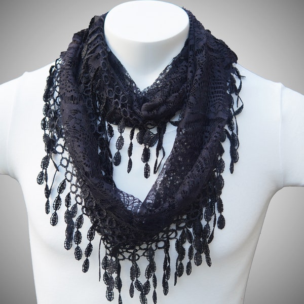 Lace Infinity Scarf - Etsy
