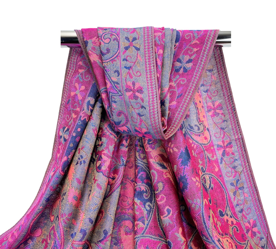 Royal Blue & Hot Pink Floral Scarves for Women Wedding - Etsy
