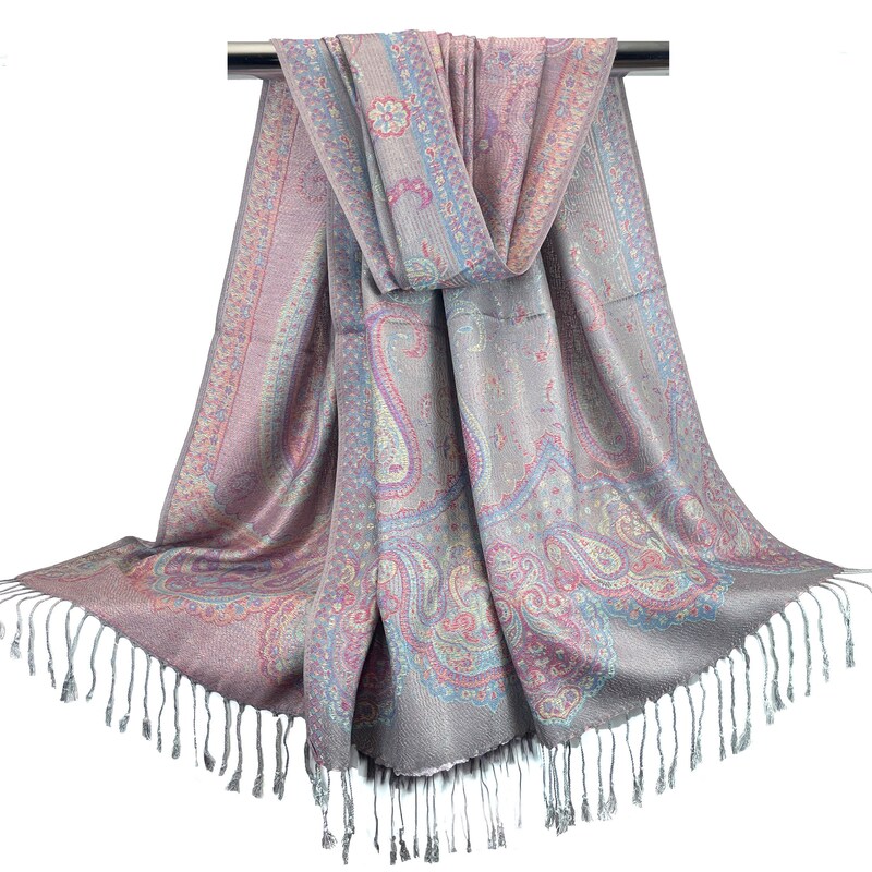 Grey Pashmina - Etsy