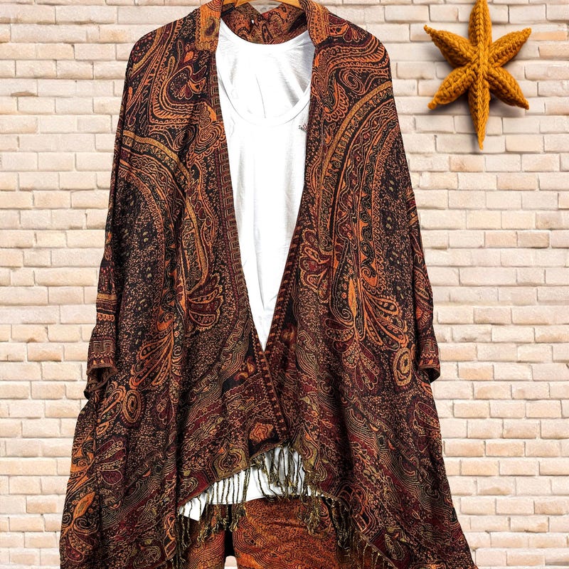 Pashmina Poncho Men - Etsy