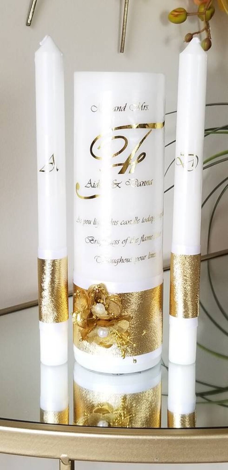 Wedding Unity Candle Ceremony Unity Candle Wedding Candles - Etsy