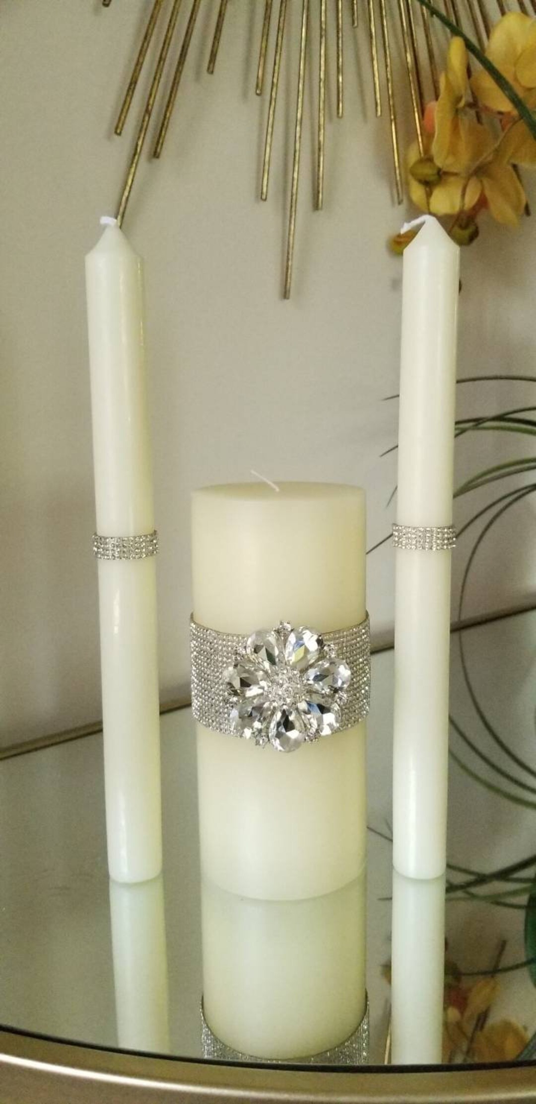 Wedding Unity Candle Ceremony Unity Candle Ivory Candle Set - Etsy