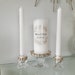 Personalized Wedding Unity Candle Ceremony Unity Candle White Candle ...