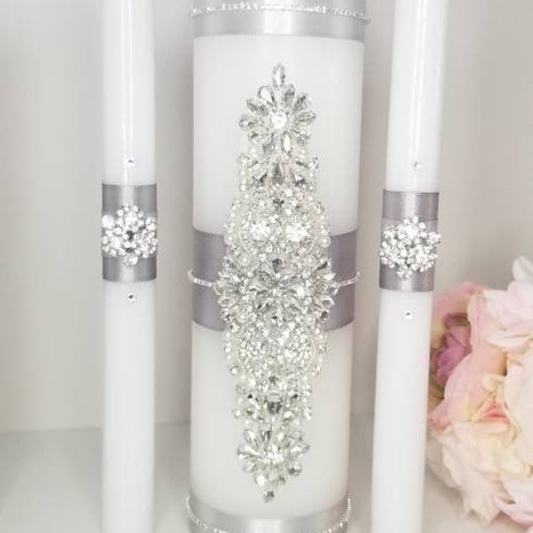 Rhinestone Candle - Etsy