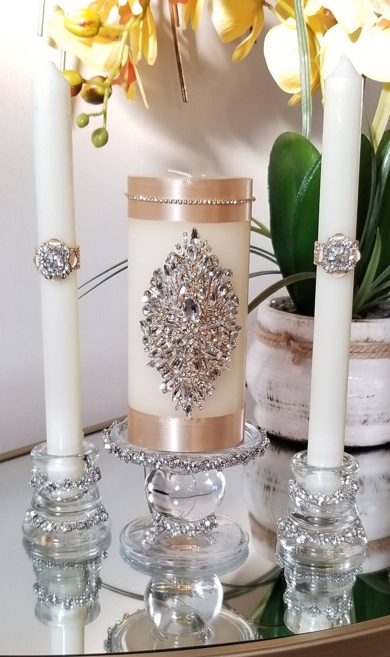 Wedding Unity Candle Set. Personalized Wedding Unity Candle - Etsy