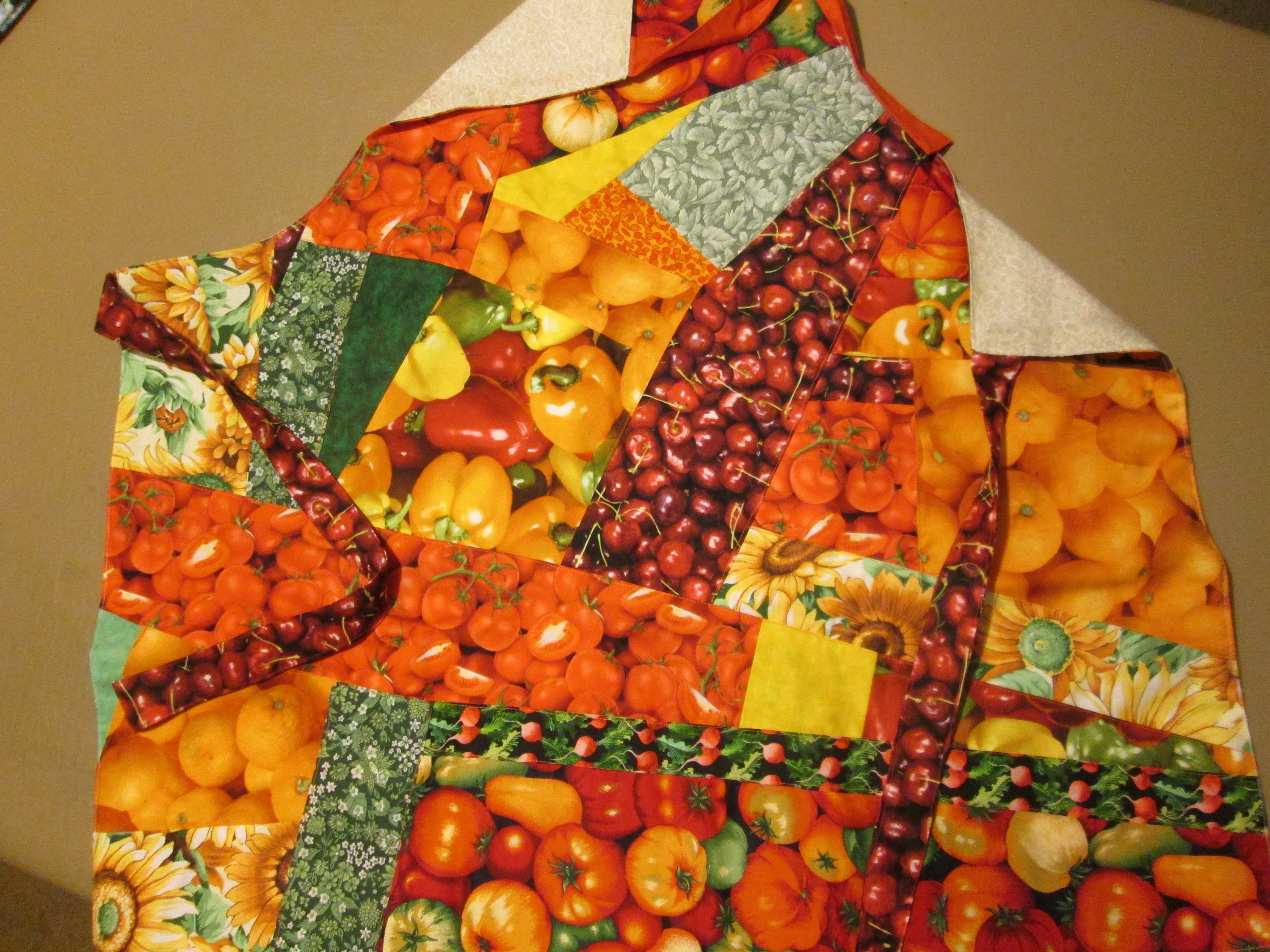 Apron; Fruit Apron; Party Apron; Patchwork Apron; Cotton Patchwork ...