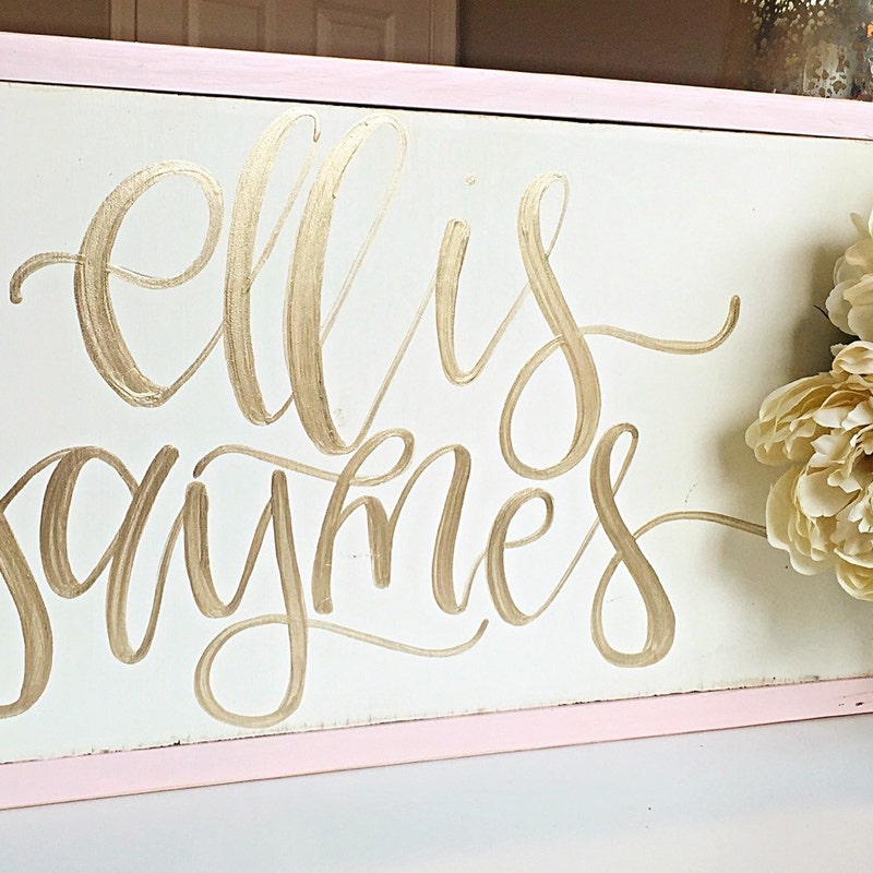 Nursery Name Sign - Etsy