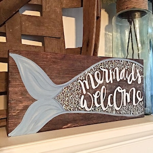 Mermaid Sign Mermaid Bedroom Wall Decor Mermaid Bathroom | Etsy Canada