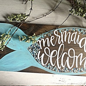 Mermaid Sign Mermaid Bedroom Wall Decor Mermaid Bathroom | Etsy Canada
