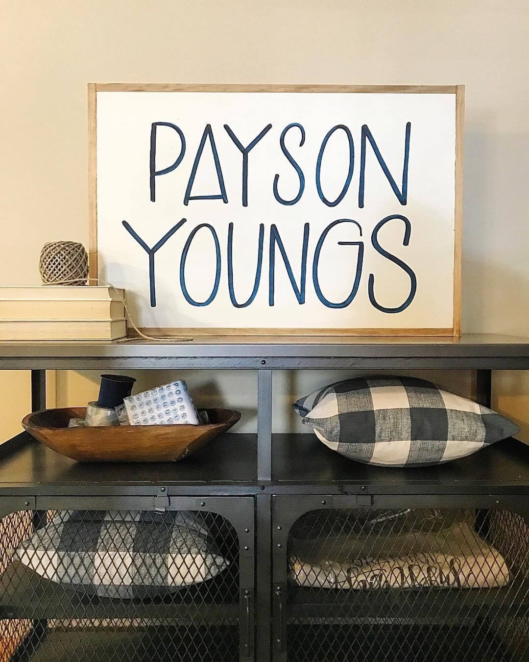 Boy Nursery Decor | Baby Boy Name Sign | Blue Bedroom Wall Decor ...