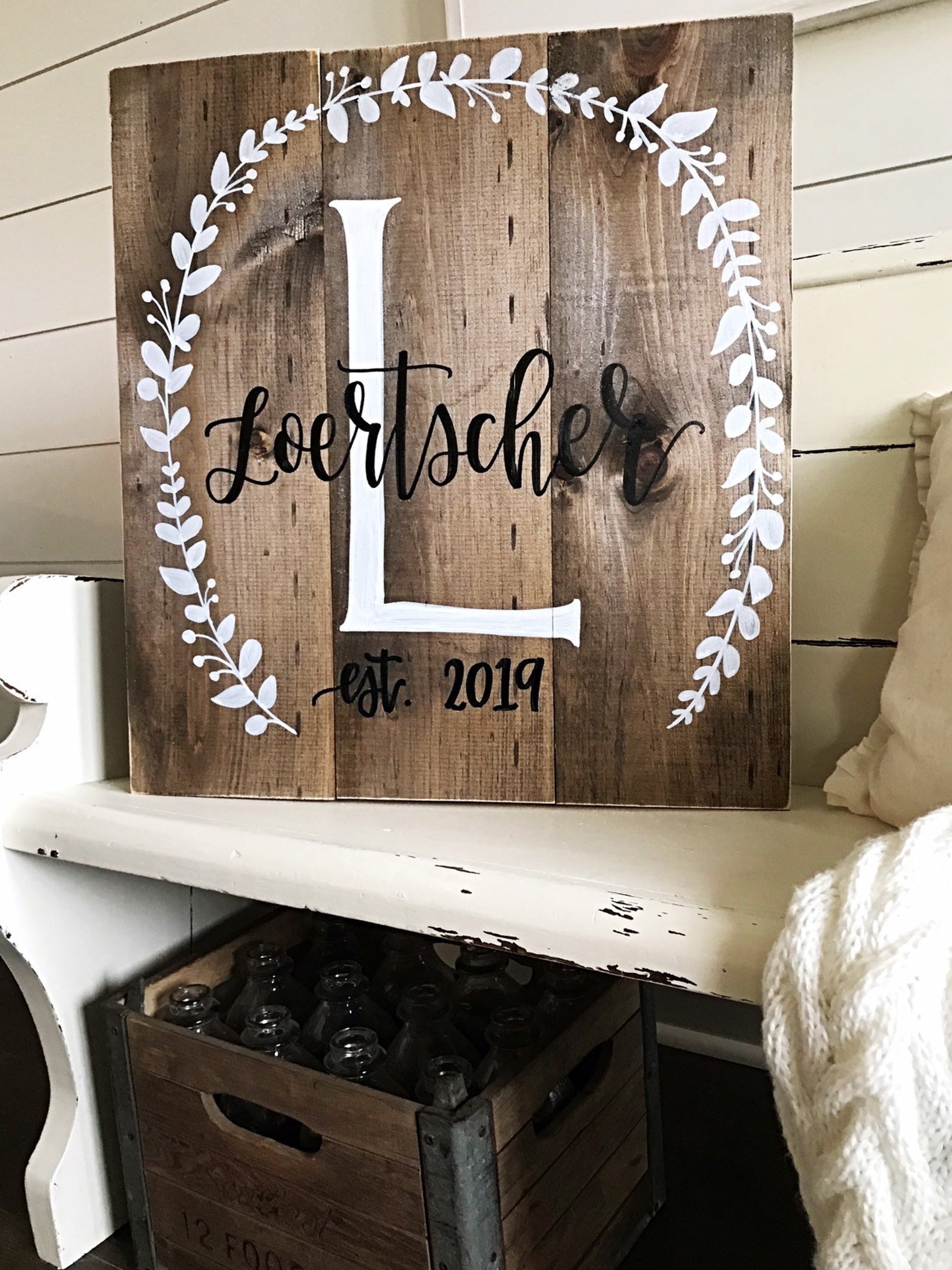 Rustic Wood Last Name Sign: Personalized Wedding Monogram Decor - Etsy