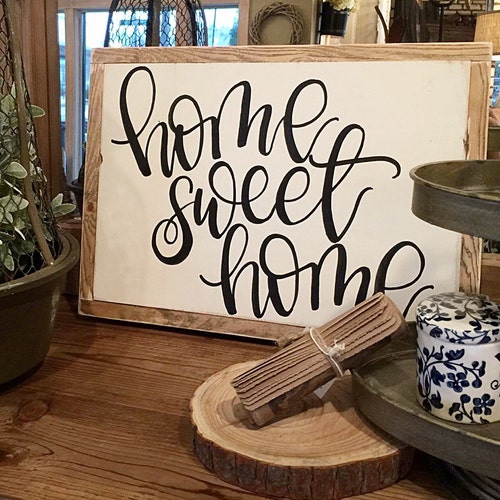 Home Sweet Home Hand Painted Sign Home Decor - Etsy