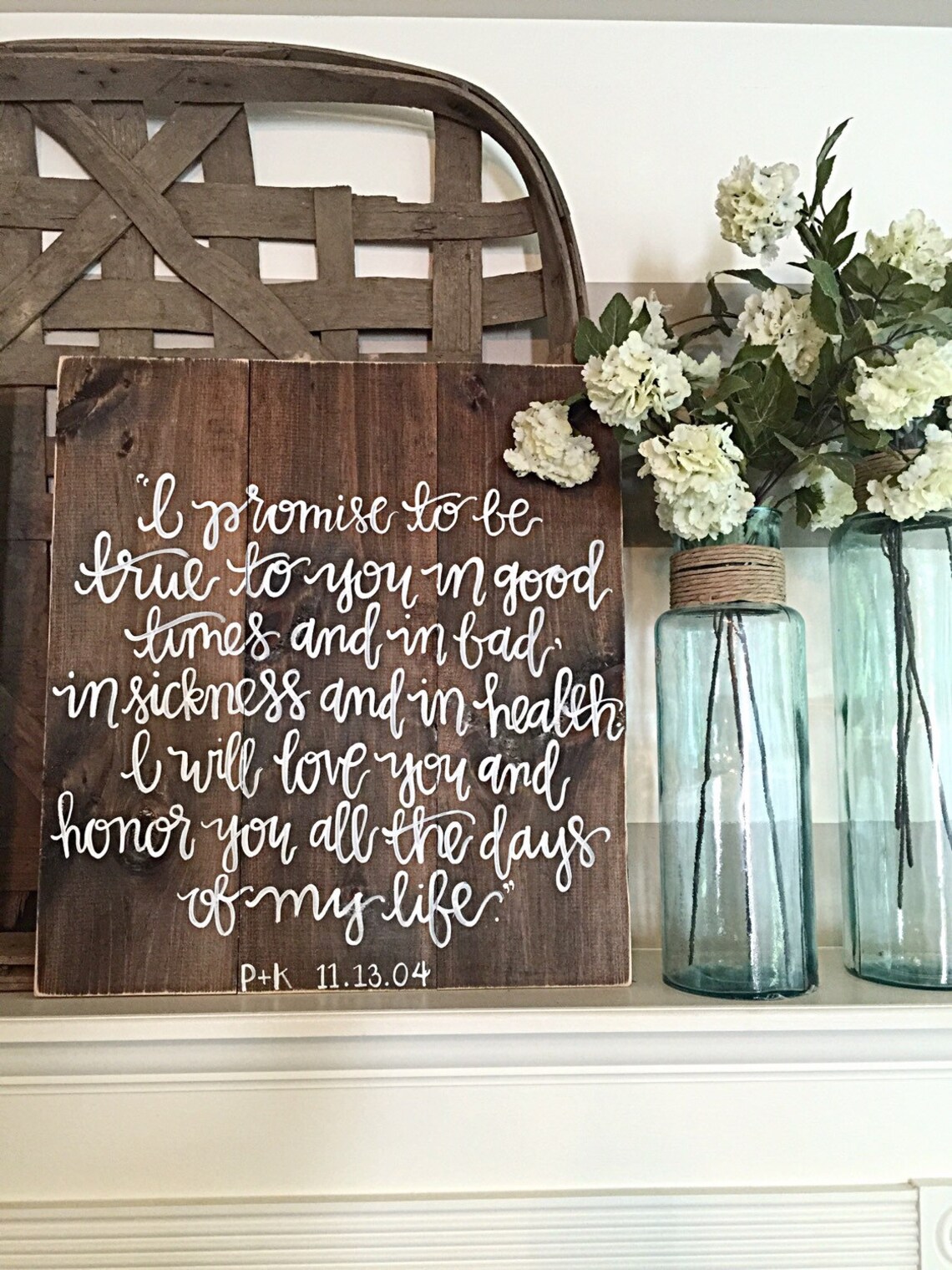 Wedding Vows Rustic Decor Wedding Prayer Home Decor - Etsy