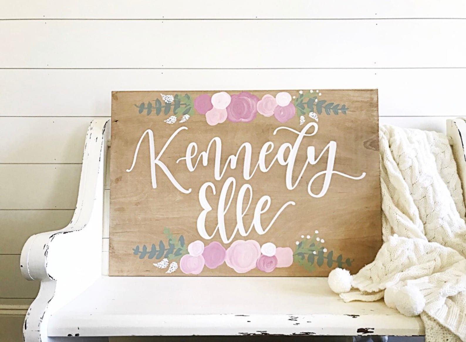 Nursery Name Sign Girl Girl Name Sign Wood Name Sign - Etsy