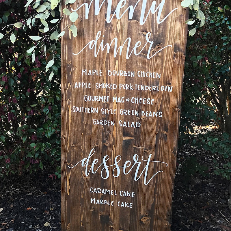 Wood Menu Sign - Etsy