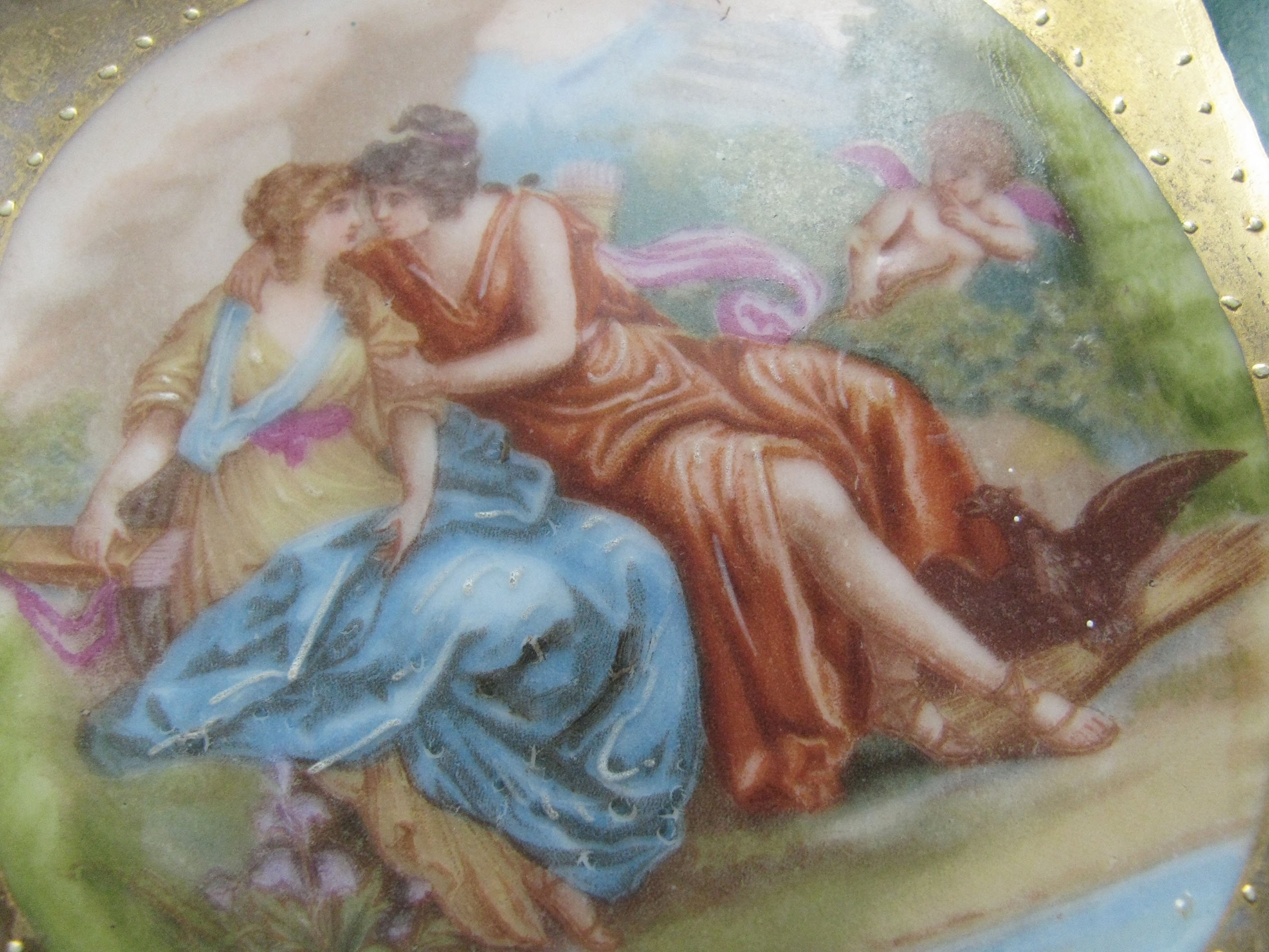 Vintage 1900 Victoria Austria Pictorial Plate With Women and - Etsy