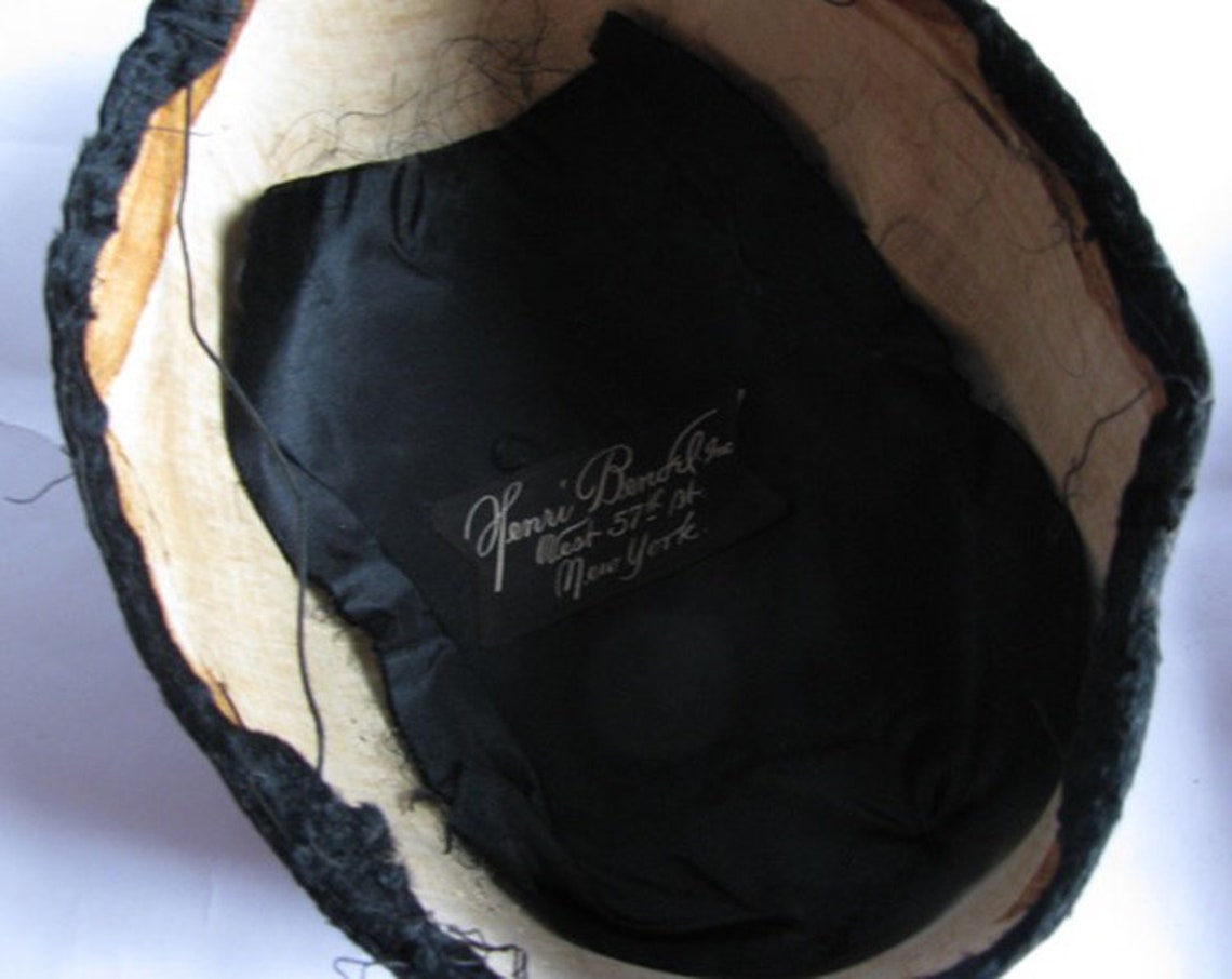 Fashionable 1910s Henri Bendel Feather-wrapped Beaver Hat - Etsy