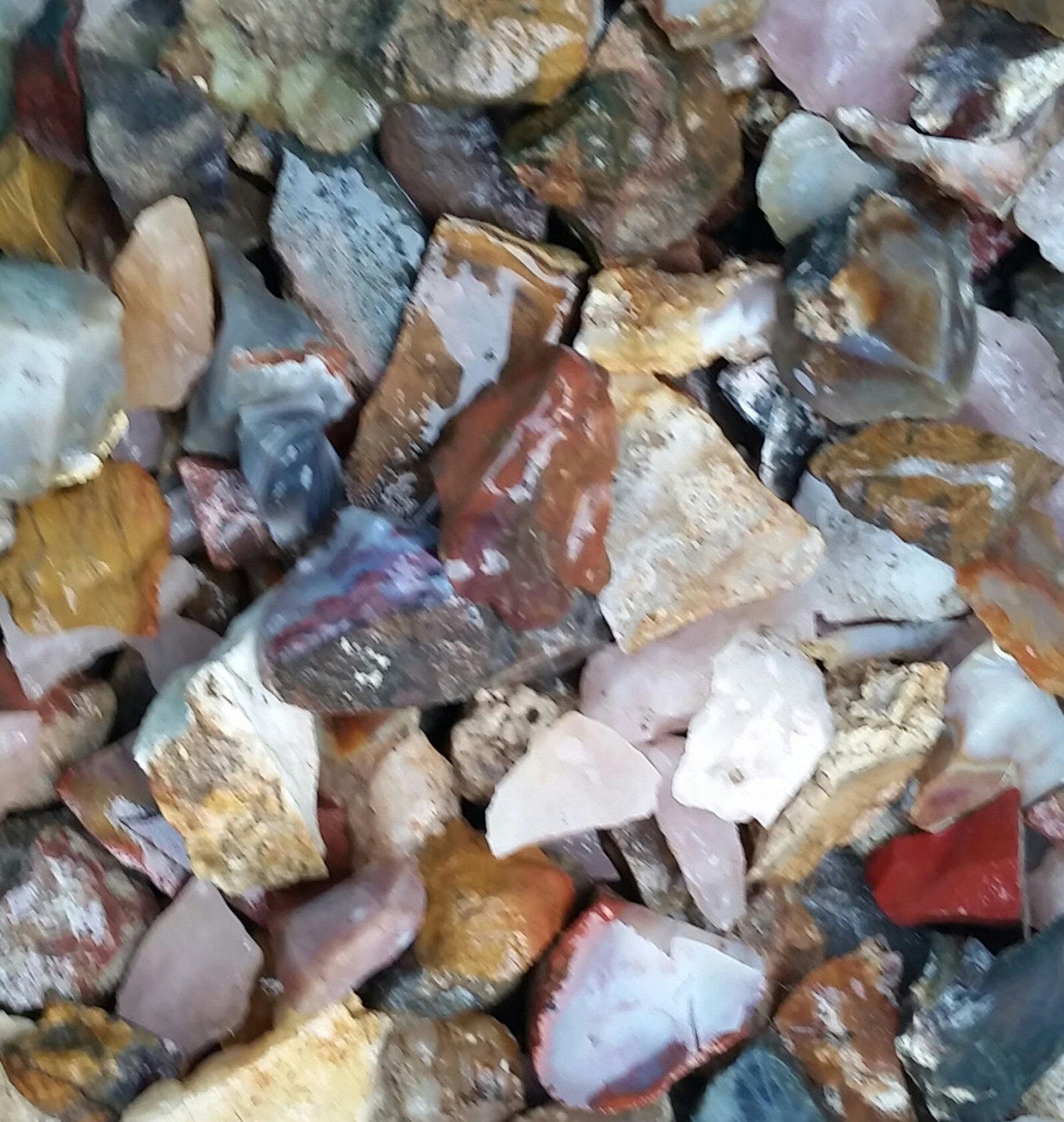 26 POUNDS of TUMBLING ROUGH Includes: Mixed Agate's, Jasper's, and ...