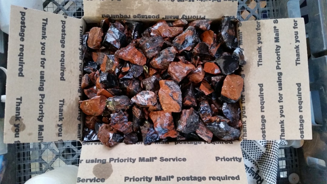 26+ Pnds. of MAHOGANY OBSIDIAN TUMBLING Rough Great for Lapidary ...