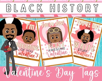 Black History Valentine Cards African American Printable Valentine's ...