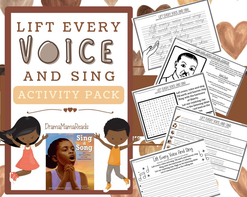 PRINTABLE Lift Every Voice and Sing Worksheets * Homeschool * First ...