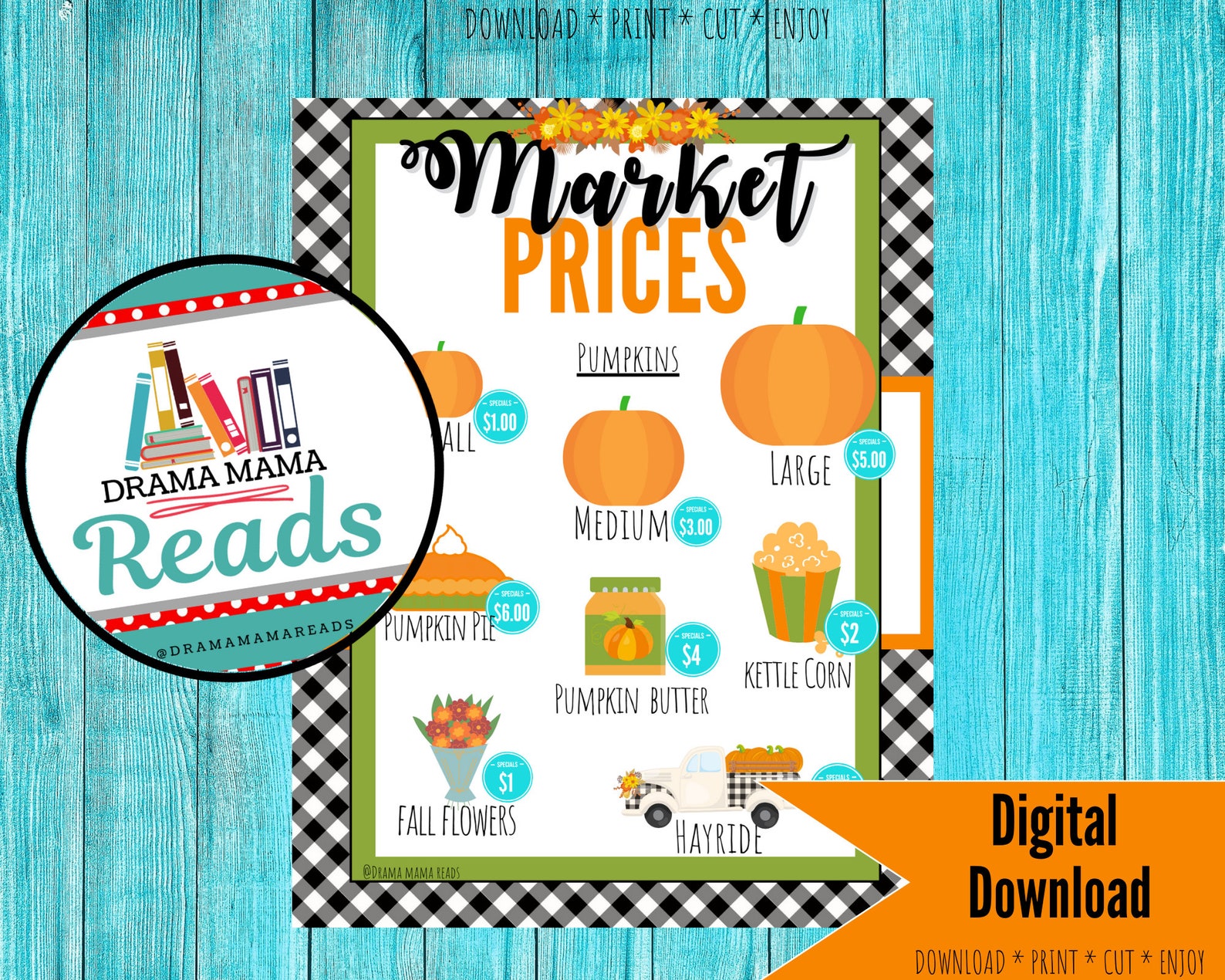 PRINTABLE Pumpkin Patch Dramatic Play Set, Pretend Play, Preschool ...