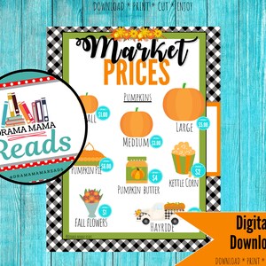 PRINTABLE Pumpkin Patch Dramatic Play Set, Pretend Play, Preschool ...