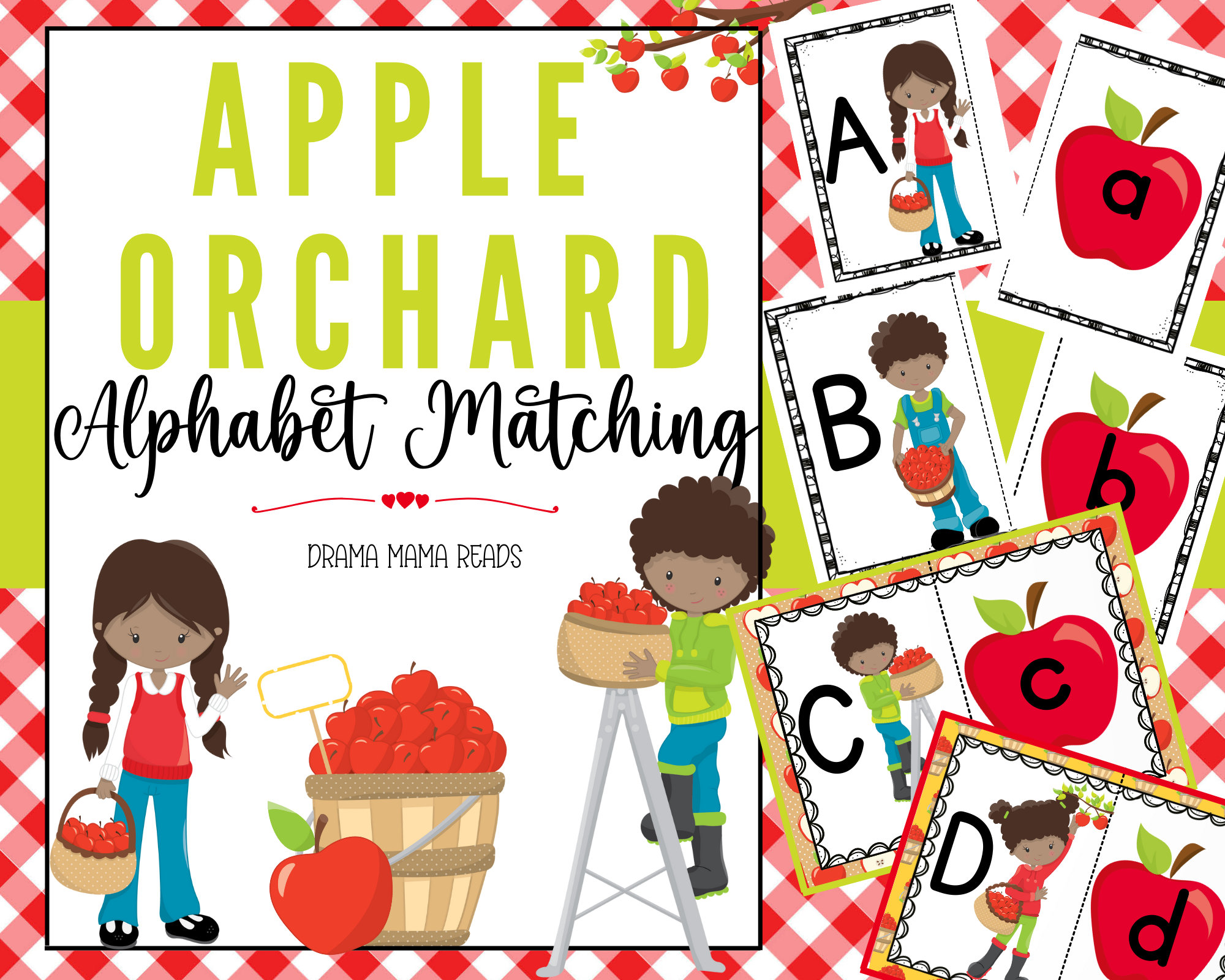 Apple Orchard Alphabet Matching Activity Upper Lower Case Letter ...