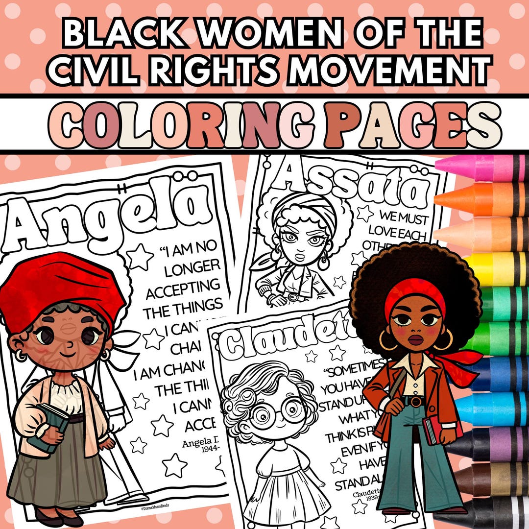 Women’s History Month Coloring Pages | Women of the Civil Rights ...