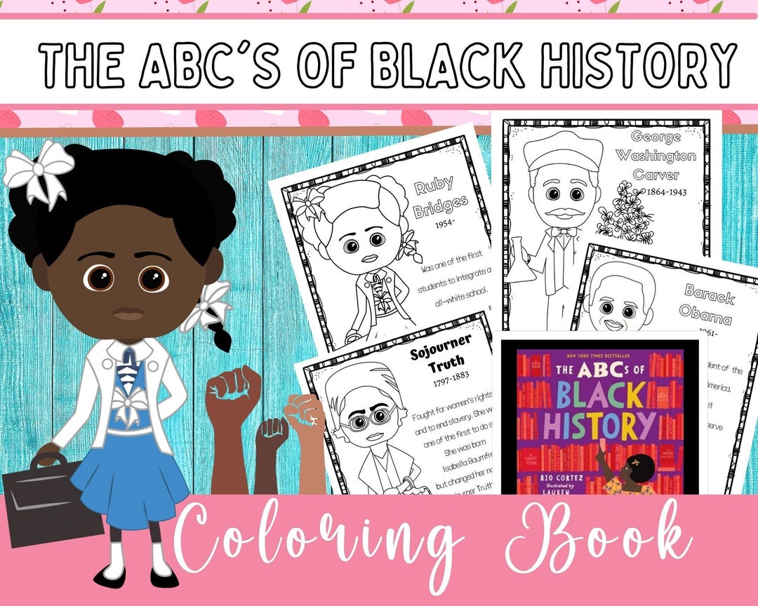 PRINTABLE Black History Month Coloring Book, Black History Kids ...