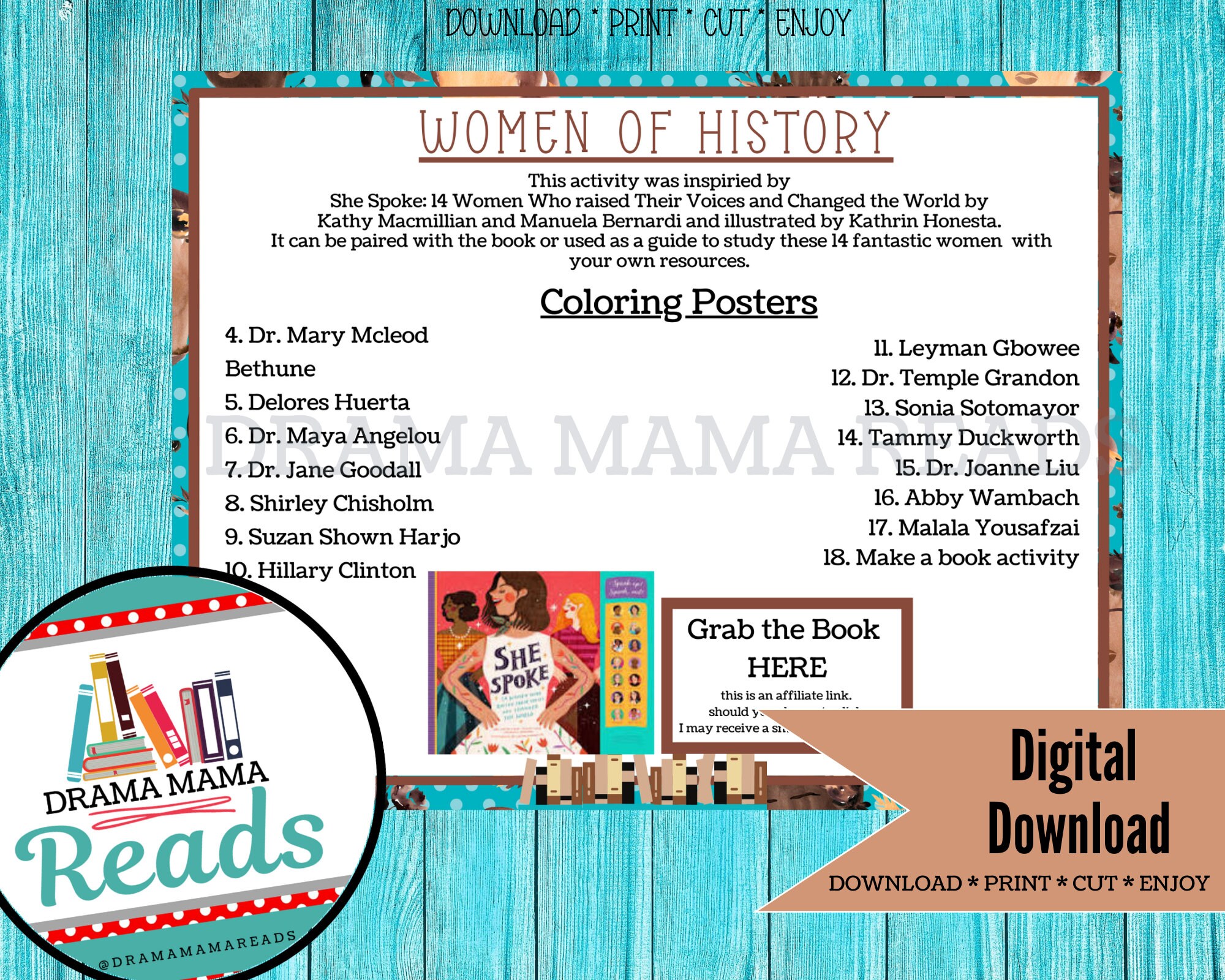 PRINTABLE WOMEN'S HISTORY Month Worksheets Homeschool Kindergarten ...