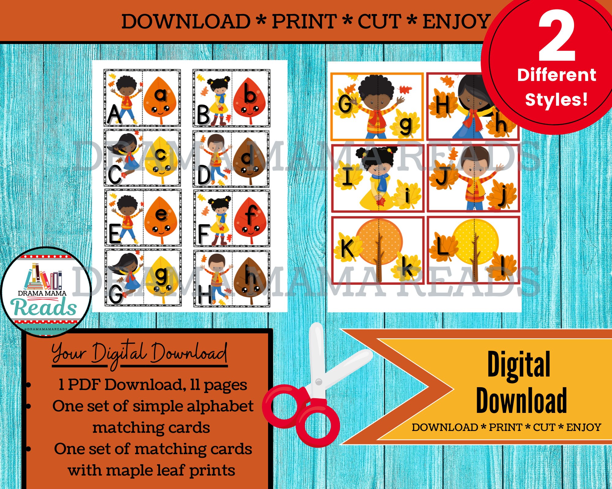 Autumn Leaves Alphabet Matching Activity Upper Lower Case Letter ...