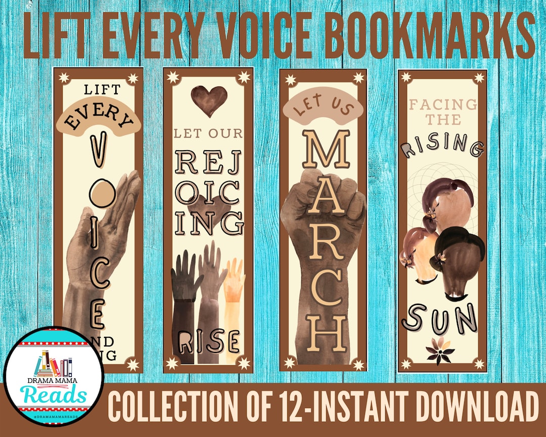 Printable-lift-every-voice-bookmarks, Inspirational, Black History ...