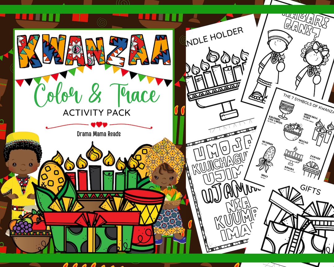 PRINTABLE Kwanzaa Coloring Pages, Kwanzaa for Kids, Holidays Around the ...