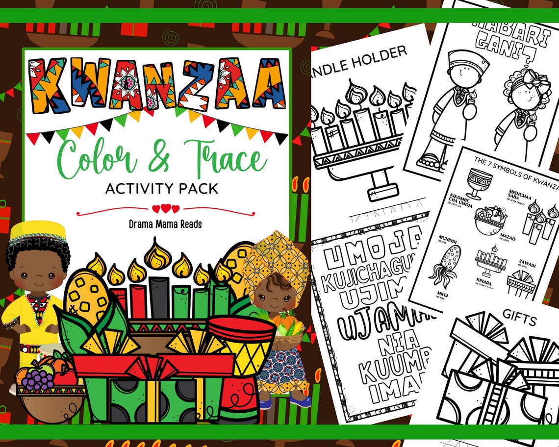 PRINTABLE Kwanzaa Coloring Pages, Kwanzaa for Kids, Holidays Around the ...