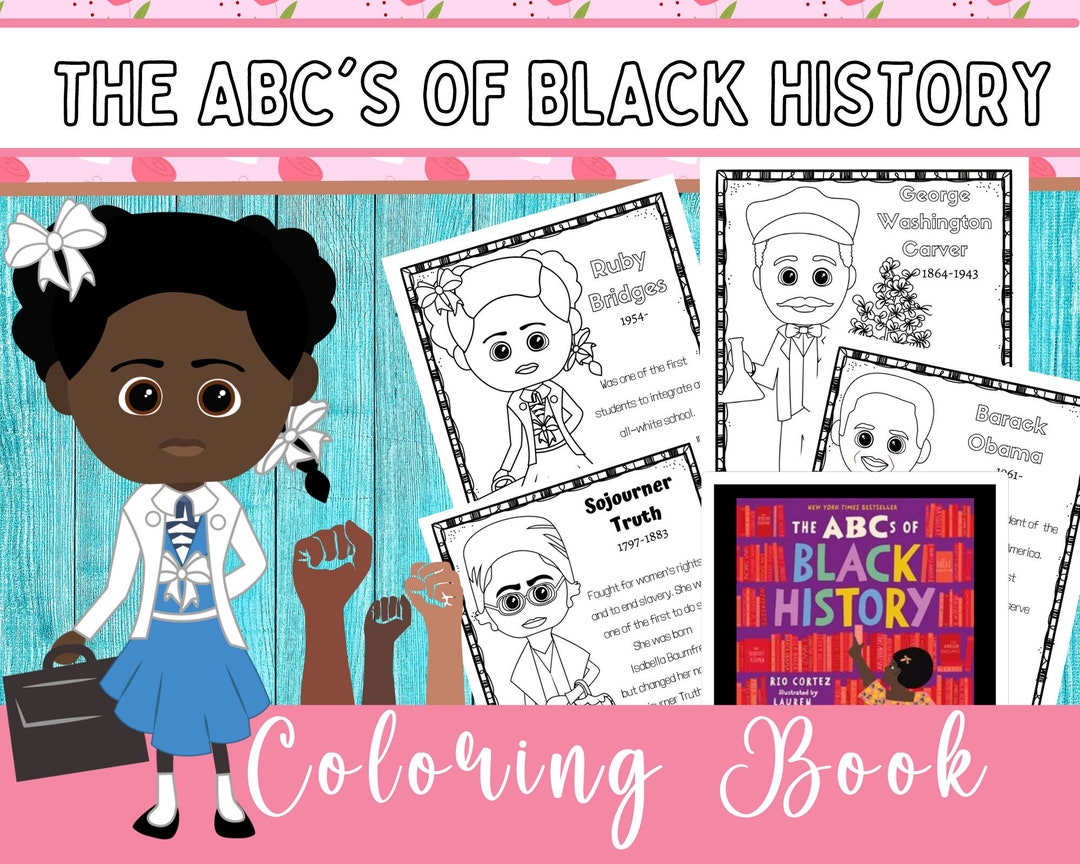 PRINTABLE Black History Month Coloring Book, Black History Kids ...