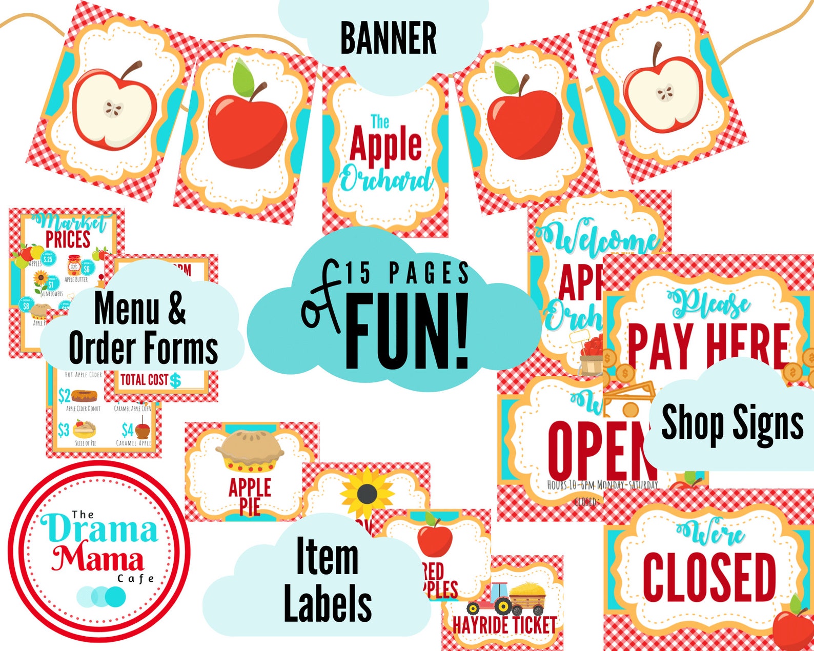 PRINTABLE Apple Orchard Dramatic Play Pretend Play Preschool Classroom ...