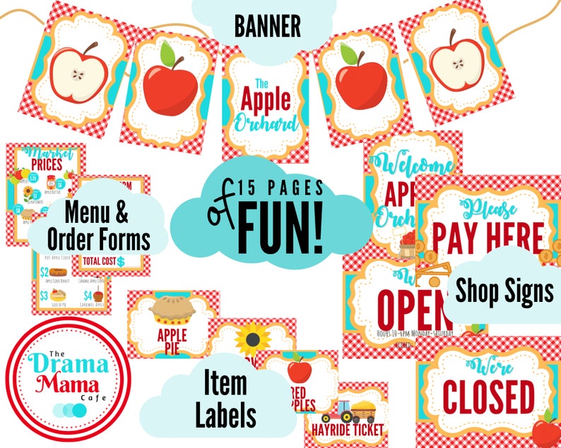 PRINTABLE Apple Orchard Dramatic Play Pretend Play Preschool Classroom ...