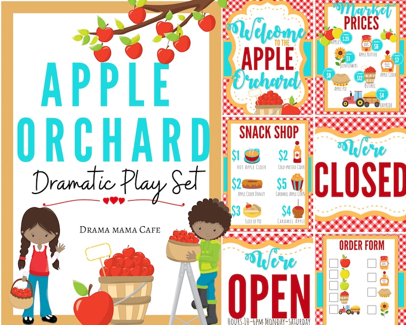 PRINTABLE Apple Orchard Dramatic Play Pretend Play Preschool Classroom ...