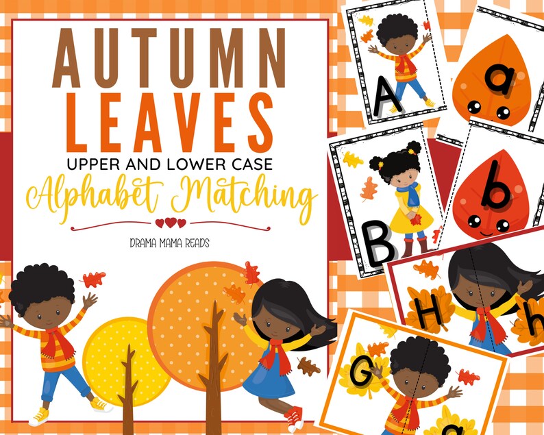 Autumn Leaves Alphabet Matching Activity Upper Lower Case Letter ...
